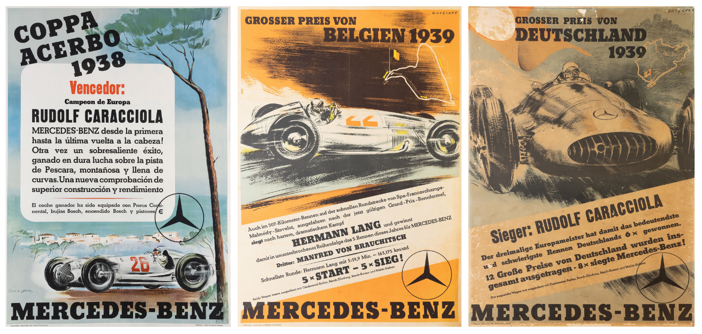 #41 | Set of three original Mercedes-Benz posters | Walter Gotschke ...